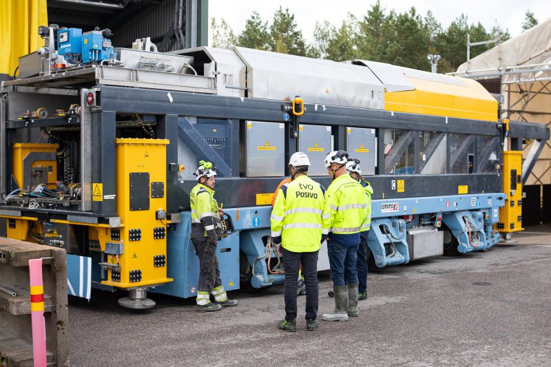 Posiva - Buffer installation device arrives at Olkiluoto testing station